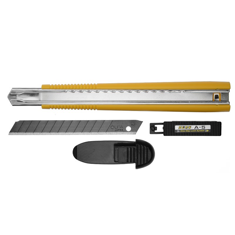 Olfa® Cutter Messer A-5, 9mm, mit 58° Grad Abbrech-Klinge
